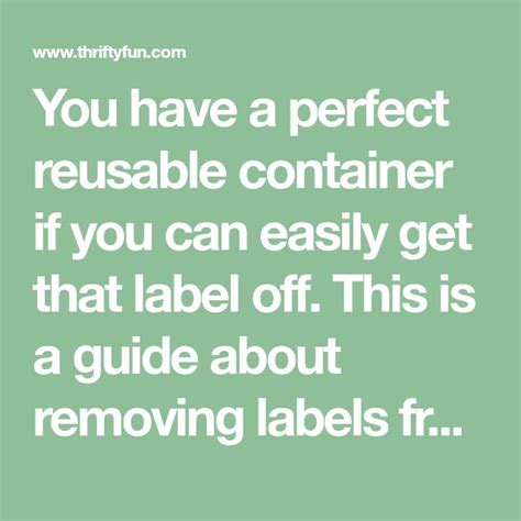 Removing Labels From Plastic Containers Remove Labels Plastic Labels Remove Sticky Labels