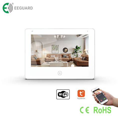 TCP IP Inch Intercom Phone Touch Screen Tuya Smart Visual Unlock Monitor Video Doorphone And