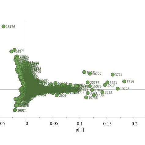 Loadings Plot With Pcs 1 And 2 Here Are Represented The Objects