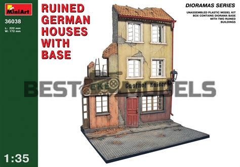 Зруйновані німецькі будинки з основою MA36038 Miniart Строения 1/35 з ...