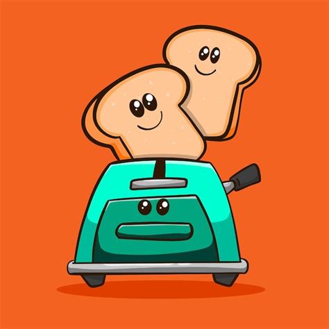 Ilustración De Dibujos Animados De Tostadas Vector Premium