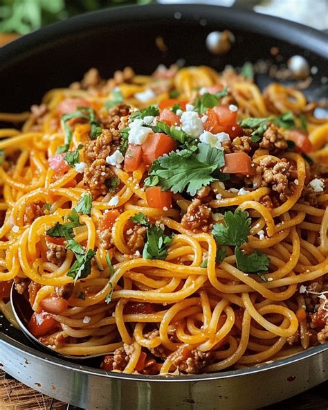 Taco Spaghetti Recipe Cookedbymomy