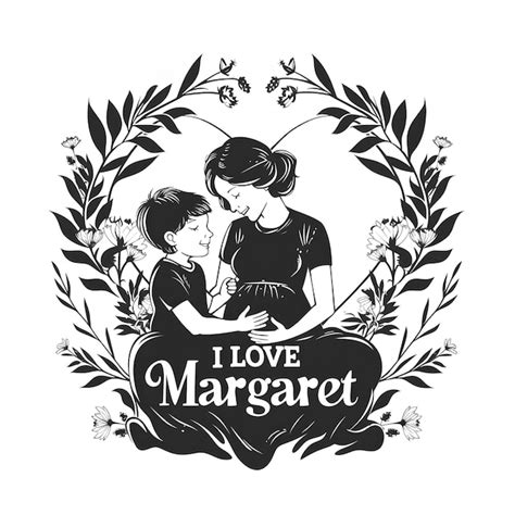 Feliz Día De La Madre Silueta De Una Madre E Hija En La Hierba Foto