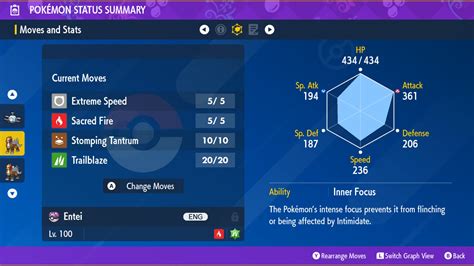 Pokemon Scarlet And Violet Shiny Entei 6iv Ev Trained Pokemon4ever