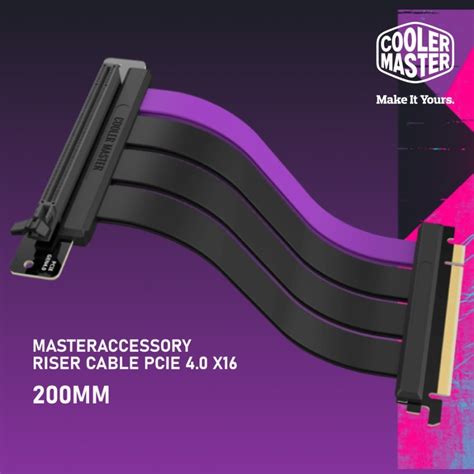 Jual Vga Riser Cooler Master Riser 200mm 20cm Pcie4 0 X16 Gen4 X16 Pcie