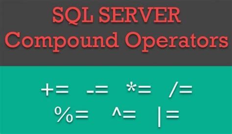 SQL SERVER Compound Assignment Operators A Simple Example SQL