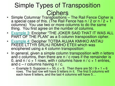 Ppt Section Transposition Ciphers Powerpoint Presentation Free