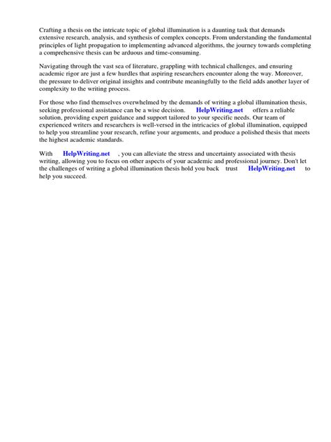 Global Illumination Thesis Pdf