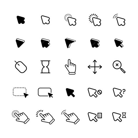 Premium Vector Flat Design Mouse Cursor Set