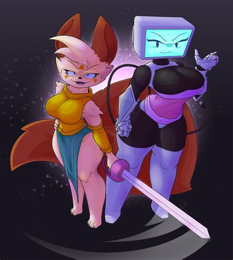 Rule 34 2girls Big Breasts Big Thighs Chiptune Nillykfox Cleavage