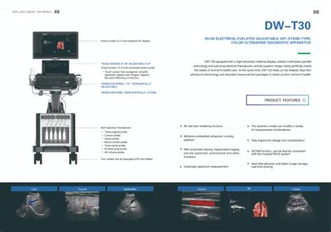 Trolley Ecografo 3d 4d Color Doppler Ultrasound Machine Digital