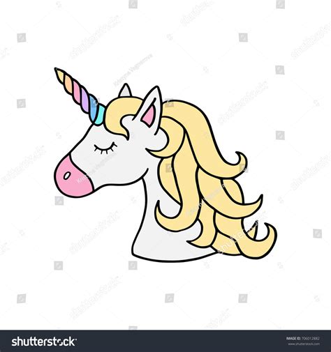 Unicorn Vector Illustration Drawing Cute Unicorns Stock Vector Royalty