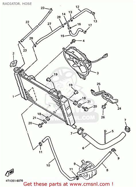 Yamaha Yzf600r 1996 4tv1 Europe 264tv 300e2 Radiator Hose Buy