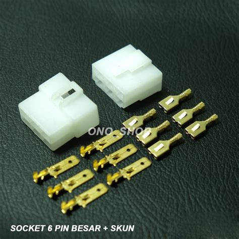 Jual Socket Kabel 6 Pin Besar Set Skun Shopee Indonesia