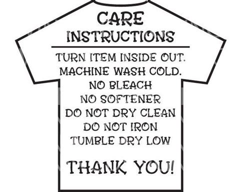 Care Instructions Digital File T Shirt Care Instructions Mug Care