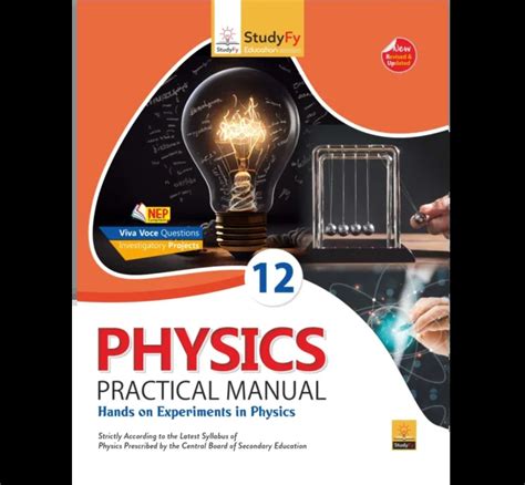 StudyFy CBSE Class 12th Physics Practical Lab Manual For 2024 Exam Studyfy Education CBSE