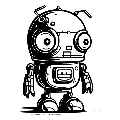 Premium Vector Cute Cartoon Robot Vector Illustration Isolated On