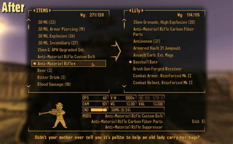 Container Menu Image Vanilla Ui Plus Mod For Fallout New Vegas Mod Db