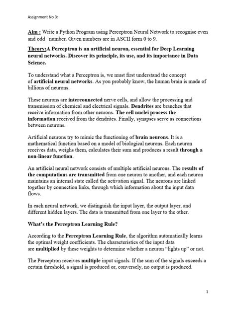 Practical 3 Ann Pdf Artificial Neural Network Neuron