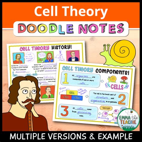 Cell Theory Doodle Notes Emmatheteachie Resources