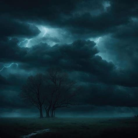 Premium Photo Black Dark Green Blue Dramatic Night Sky Gloomy Ominous