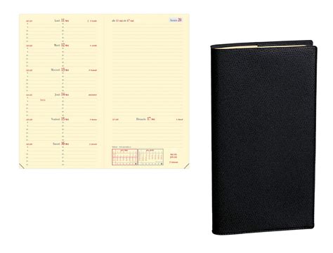 Tirvit AGENDA QUO VADIS ITALNOTE IMPALA DÉCEMBRE DÉCEMBRE X MM SEMAINE PAGES COLORIS NOIR