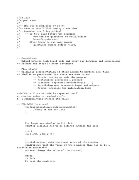2017 computer science cs1325 lecture notes week5 cs 1325 miguel