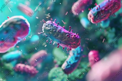 Microscopic View Of Bacteria Spreading Through A Body
