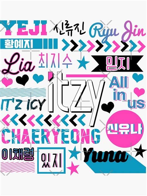 ITZY Collage Sticker By Lovely Day Redbubble