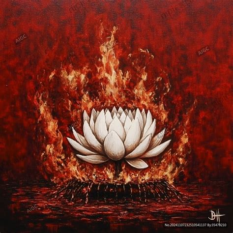 Ai创作图佛怒火莲 地狱火焰化红莲 唯美火莲花 火莲 圣火莲花 莲花烫金素材 莲花灯插画 莲生九品 南无妙法莲花经 莲花插画啊 火把莲手绘 新中式火焰 莲花供奉制度 火焰与艺术 九品香莲