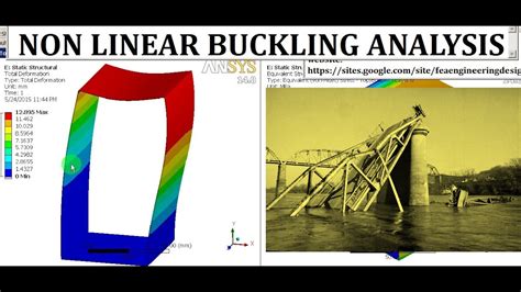 Ansys Workbench Buckling Analysis Nonlinear Large Displacement Analysis Shell Elements