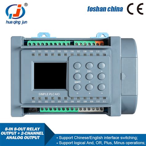 Huaqingjun In Out Relay Output Plc Channel Analog Outputs V