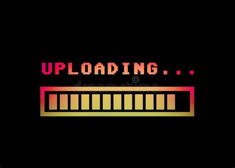 Uploading Progress Bar 8 Bit Hue Stock Illustration Illustration Of Display Gradient 184990093