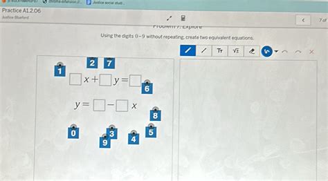 using the digits 0 9 without repeating create two equivalent equations square x square y