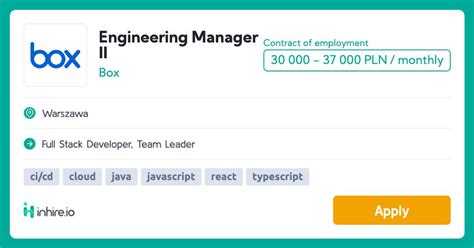 Rafał Feliks J On Linkedin Praca Engineering Manager Ii Box Warszawa