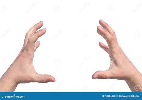 Ein Mann Versucht Gierig Zu Ergreifen Getrennt Stockfoto Bild Von