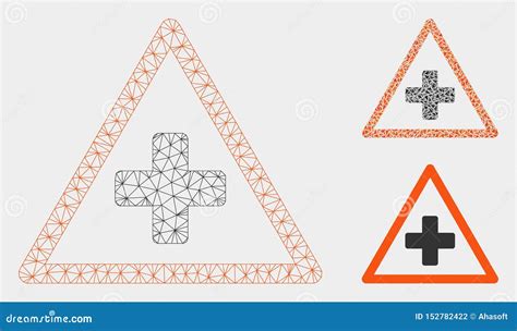 Health Warning Vector Mesh D Model And Triangle Mosaic Icon Stock Vector Illustration Of