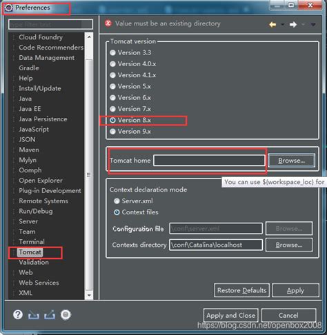 Tomcat 85安装及eclipse Tomcat Plugin插件安装tomcat85 插件 Csdn博客