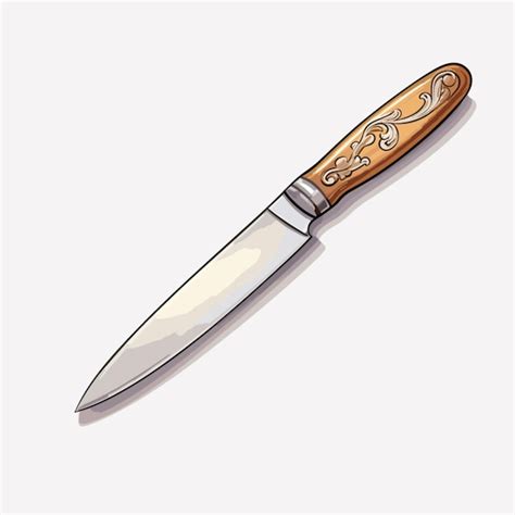 Vector De Cuchillo De Corte Sobre Fondo Blanco Vector Premium