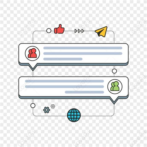소셜 미디어 웹 일러스트 페이지와 같은 창의적인 대화 상자디자인대지 Png 일러스트 무료 다운로드 Lovepik