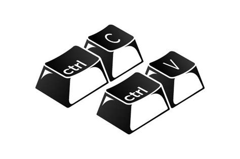 Ctrl C Ctrl V Keys On The Keyboard Graphic By Hartgraphic Creative Fabrica