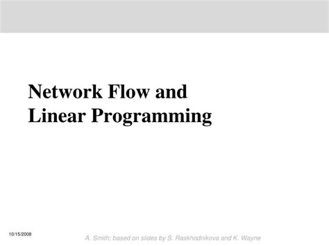 Ppt Network Flows Max Flow And Min Cut Theorems Powerpoint Presentation Id3498225