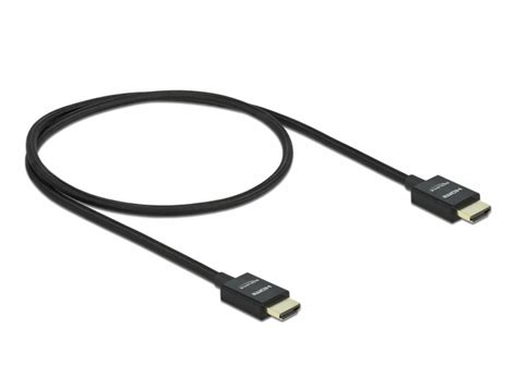 Cablu Hdmi Coaxial 48 Gbps 8k60hz Hdr Earc T T 05m Negru Delock 85383