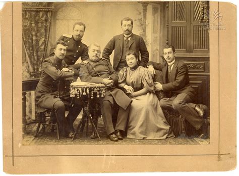 Iverieli გენერალი ივანე საგინაშვილი შვილებთან და სიძესთან ერთად