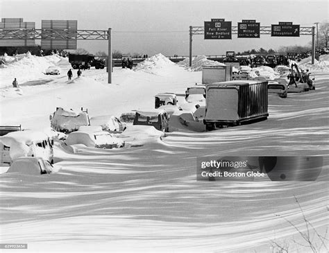 Vehicles Are Snowbound On Route 128 South In Mass In The Aftermath