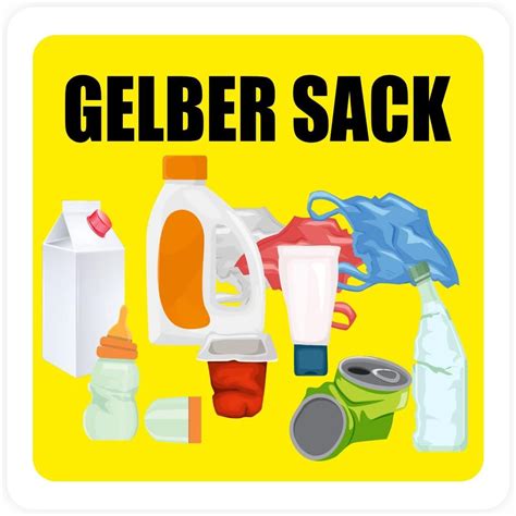 Aufkleber für Abfall und Mülltrennung Aufkleber 20x20cm UV Beständig