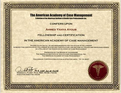 Ahmed Yahya Ayoub On Linkedin Casemanagement Faacm Fellowship