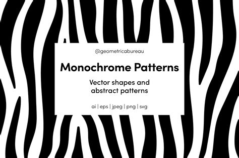Monochrome Patterns Graphic Patterns ~ Creative Market