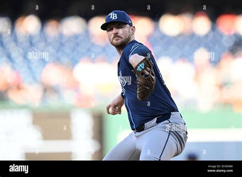 Tampa Bay Rays Pitcher Bryan Baker Throws During The Ninth Inning Of A