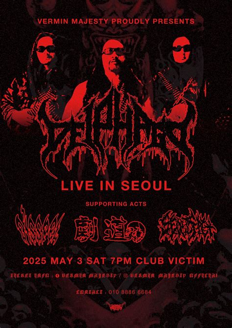 Vermin 혼돈과 파멸의 사타닉 오컬트 블랙데스 전설 Deiphago의 기념비적인 서울쇼 확정 고대 우주의 카오스와 불의 전쟁을 노래하는 궁극의 암흑 왕 우리는